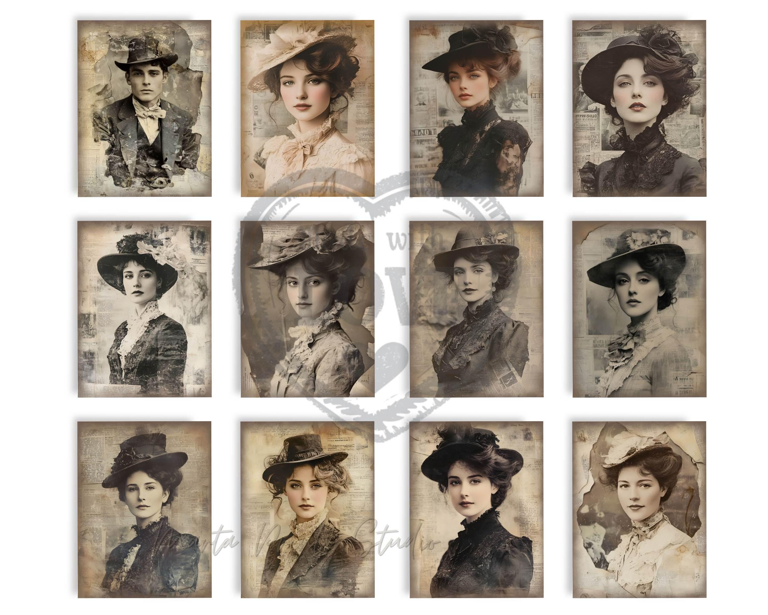 Victorian Era Photos Ephemera, Old Tattered Vintage Photos, Junk ...