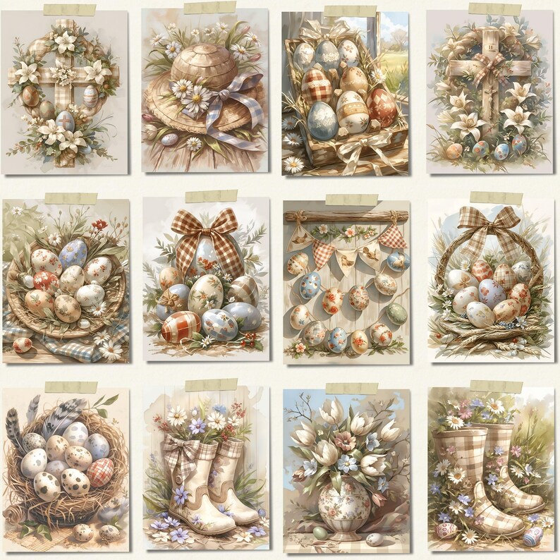 Easter Junk Journal Pages: Vintage Spring Ephemera (digital Download ...