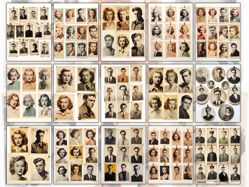 1930s Vintage Photos Ephemera, 30s Printable Pages, Retro Scrapbook Kit ...