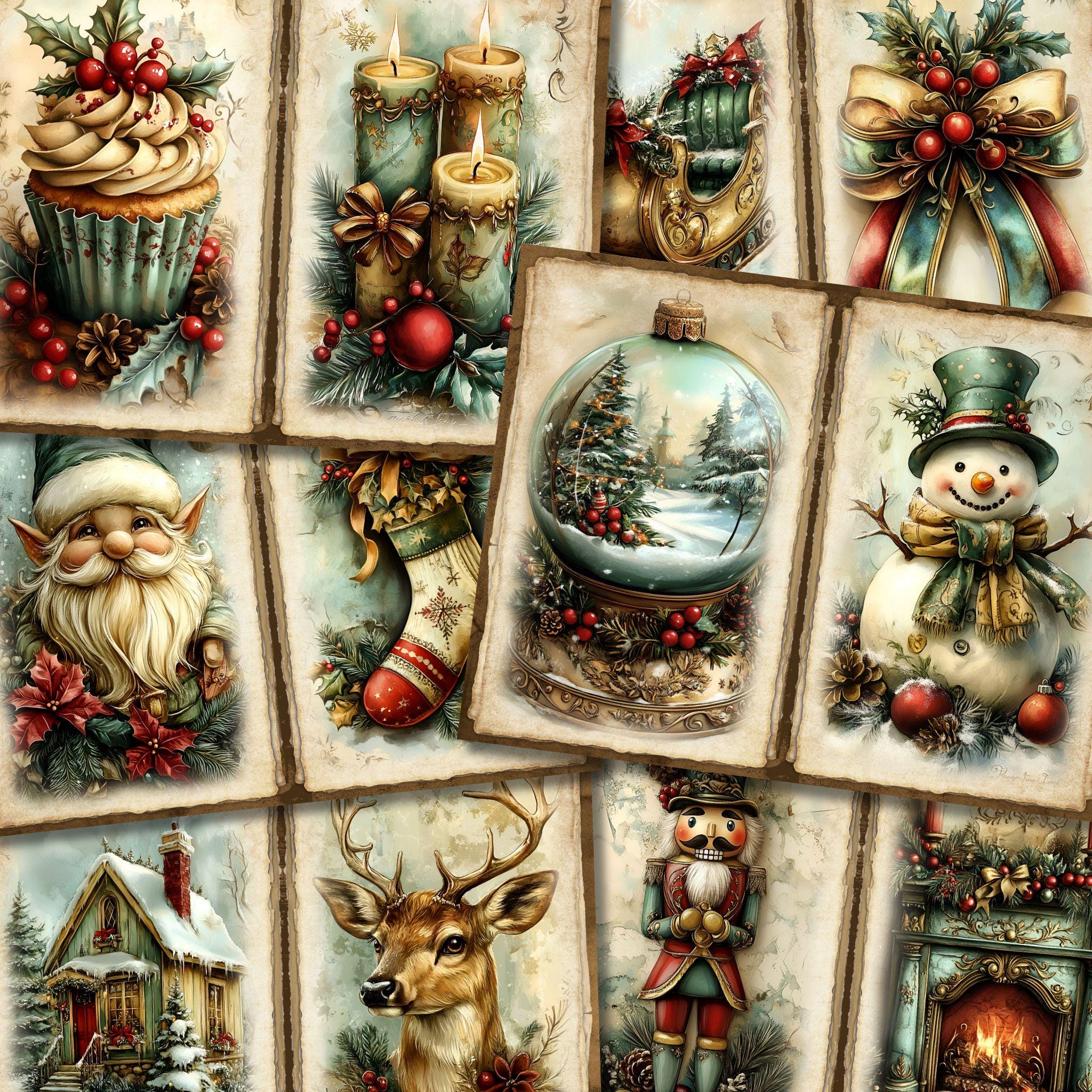 Vintage Christmas Junk Journal Printable Pages Victorian Christmas ...