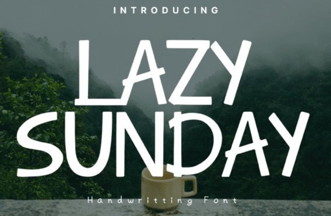 Lazy Sunday Font Cute Font Branding Font Wedding Font Swash Font