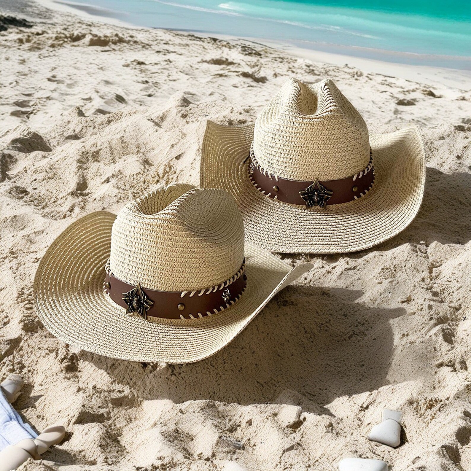 Classic Straw Cowboy Hat, Papyrus Cowboy Hat, Summer Woven Hat, Outdoor ...
