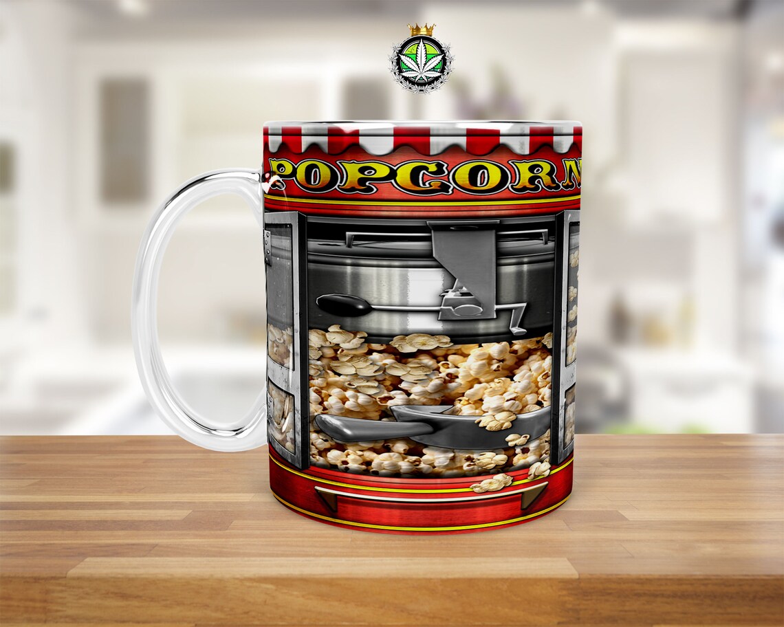 Popcorn Machine Tumbler Wrap: Seamless Design PNG (digital File) - Etsy