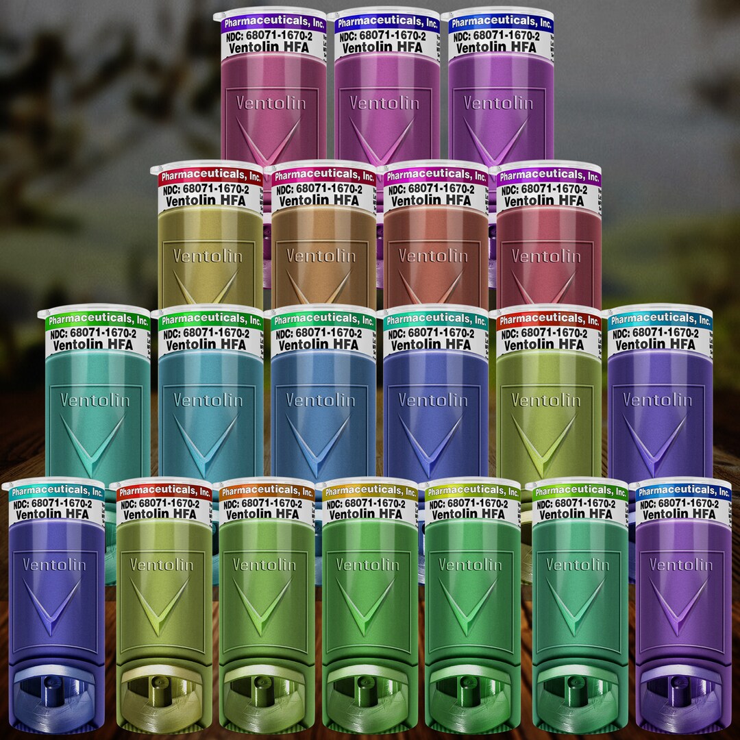 Giant Inhaler 20oz Tumbler Wrap, Bundle Funny Big Asthma Inhaler ...