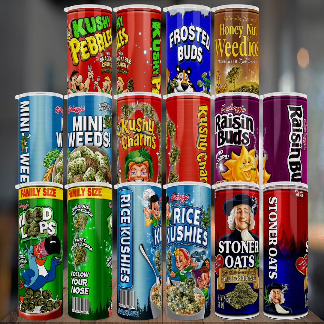 420 Weed Cereal Bundle, Funny 20oz Weed Tumbler Wrap, Stoner Tumbler ...