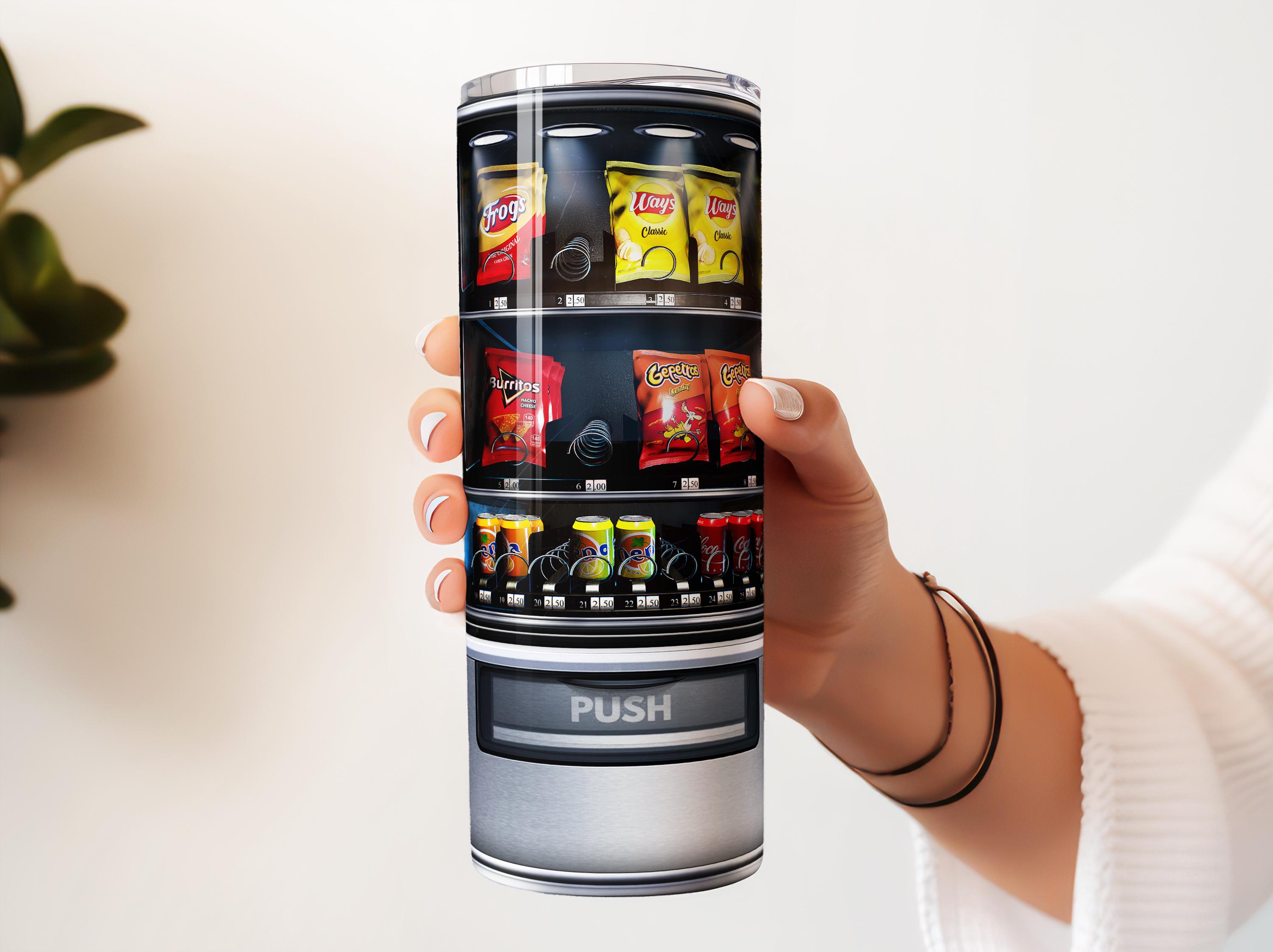 Vending Machine 20oz Tumbler Wrap, Candy Machine Tumbler PNG, Funny ...