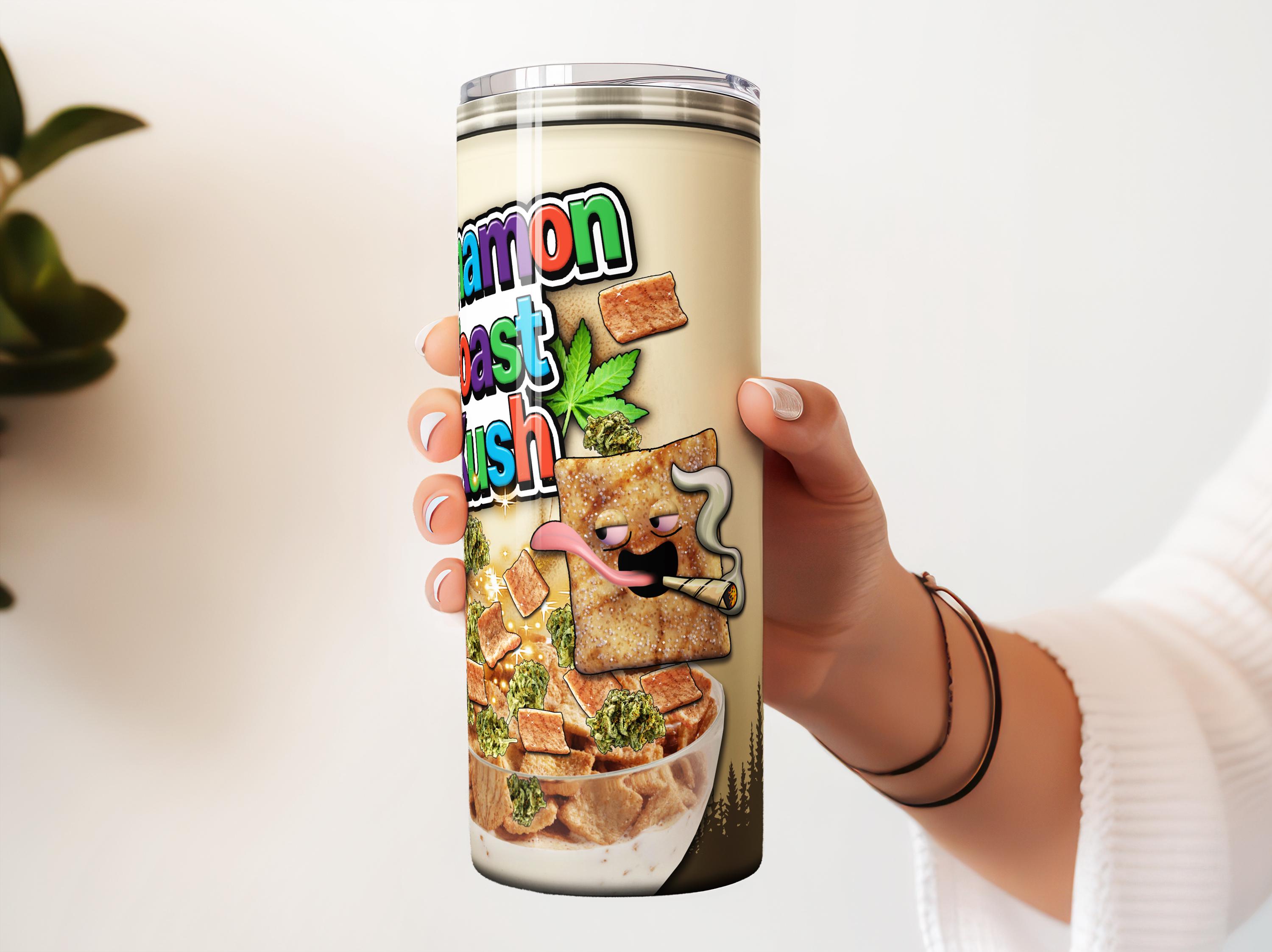 Cinnamon Toast Kush 20 Oz Weed Cereal Tumbler Wrap, Funny 420 Marijuana ...