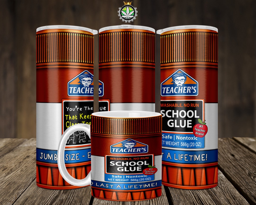 Glue Stick Teacher Tumbler Wrap PNG: Funny Mug Design (digital Download ...