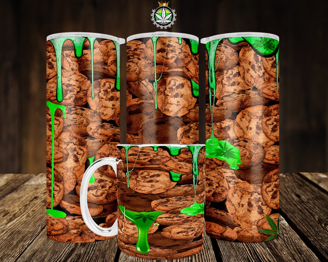 Weed Cookies 20 Oz Tumbler Wrap, Weed Chocolate Chip Cookies Tumbler ...