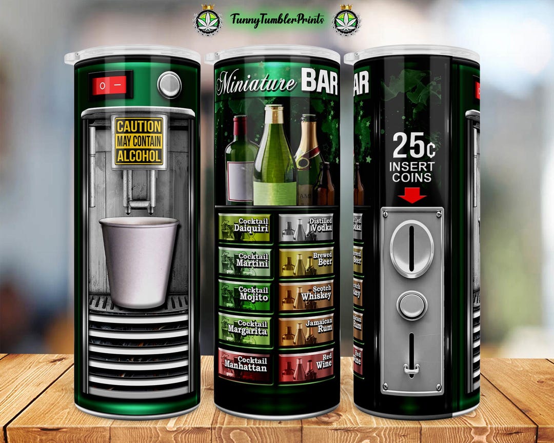 Mini Bartender Tumbler Wrap PNG: Funny Sarcastic Drinker Gift (digital ...
