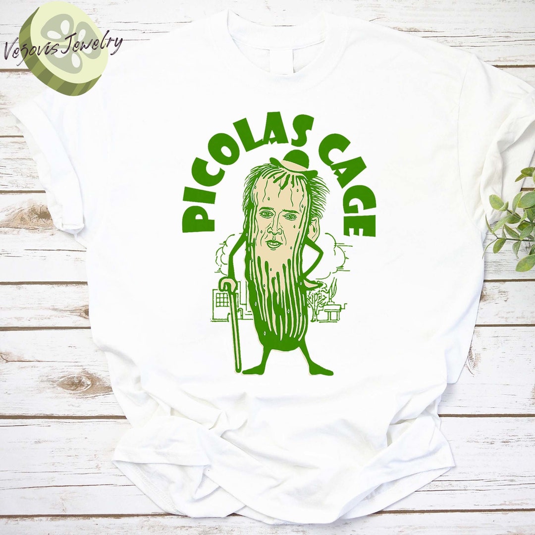 Picolas Cage Funny Celebs Meme Cucumber Pickle Cute T-shirt, Funny ...