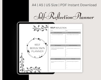 Printable Daily Reflection Journal | Weekly Reflection | Monthly Reflection | Journal Template ...