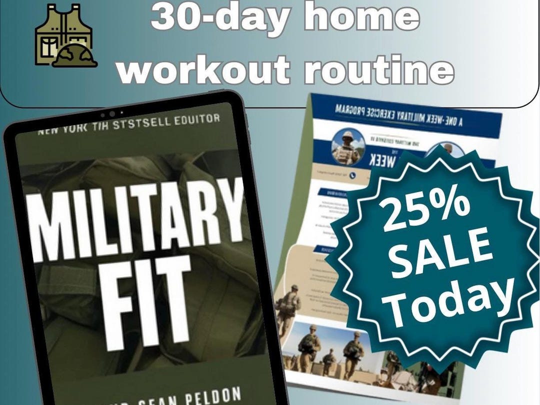 30-day Military Workout Plan | No Equipment | Bodyweight Only - Etsy