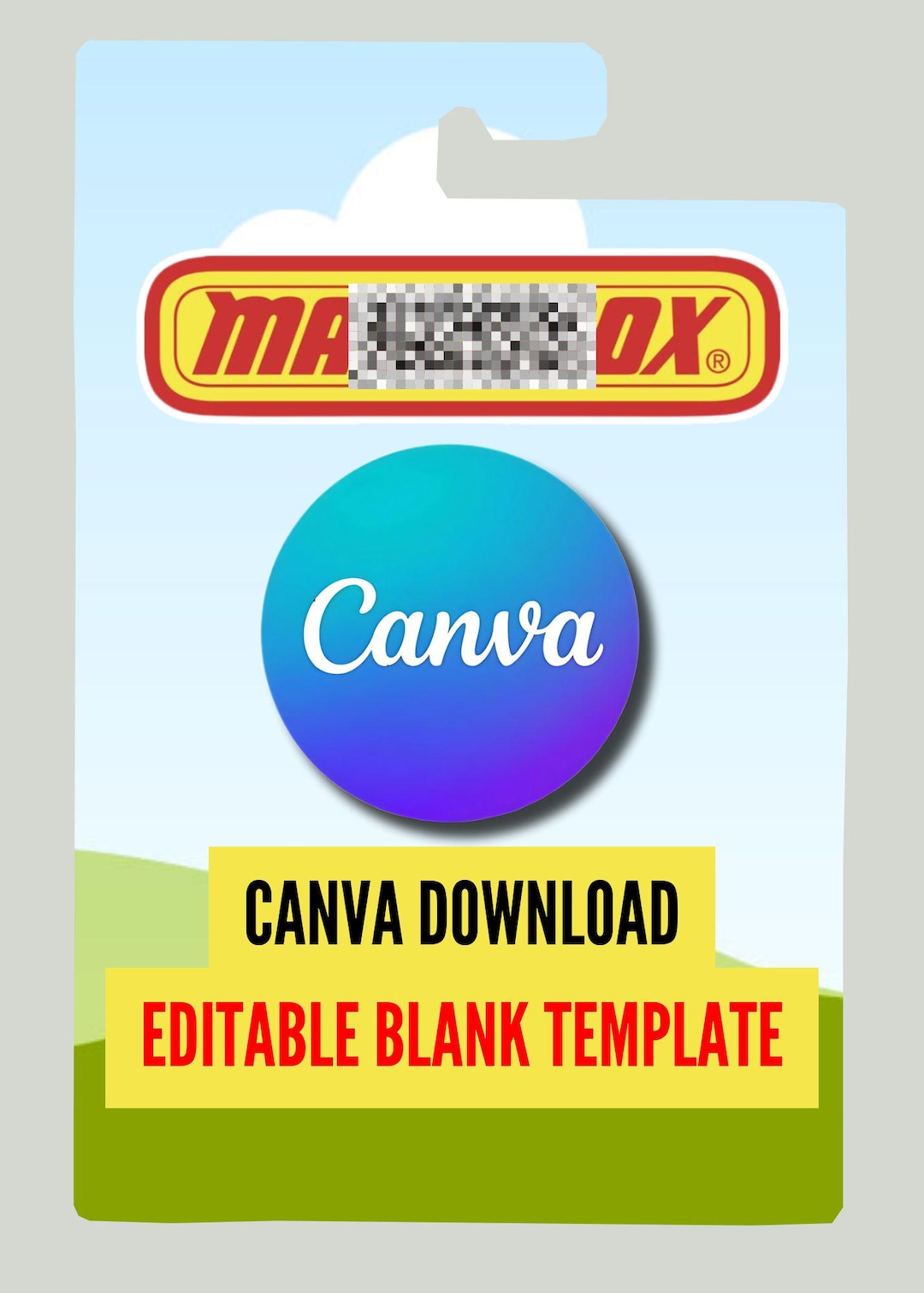 Editable Diecast Car Backing Template - Custom 1:64 Scale Card - Canva ...