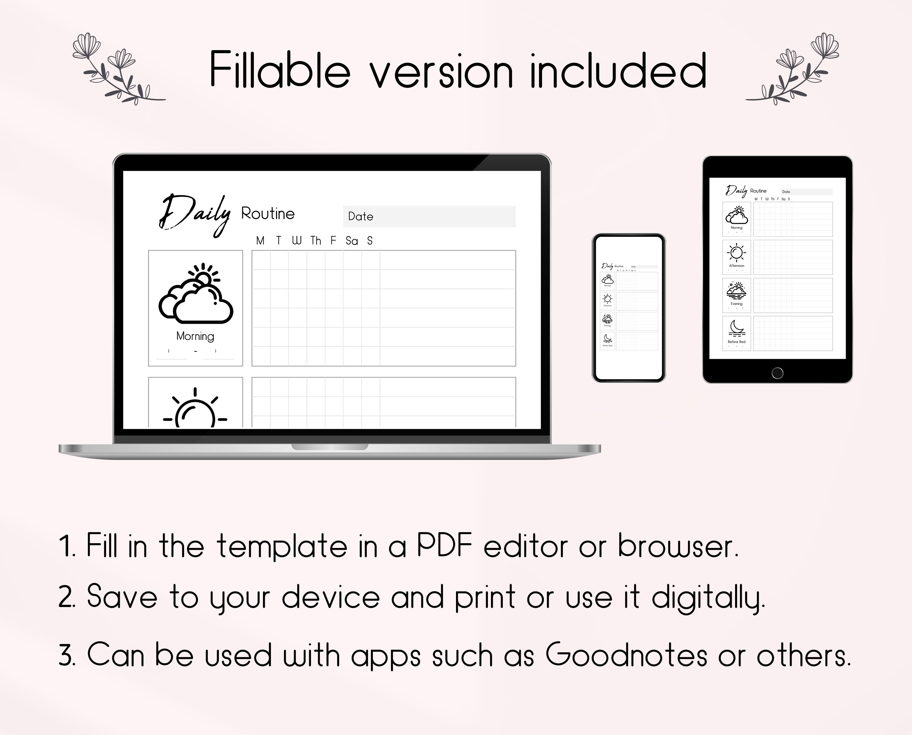 Daily Routine Tracker Printable, ADHD Routine Checklist, Habit Tracker ...