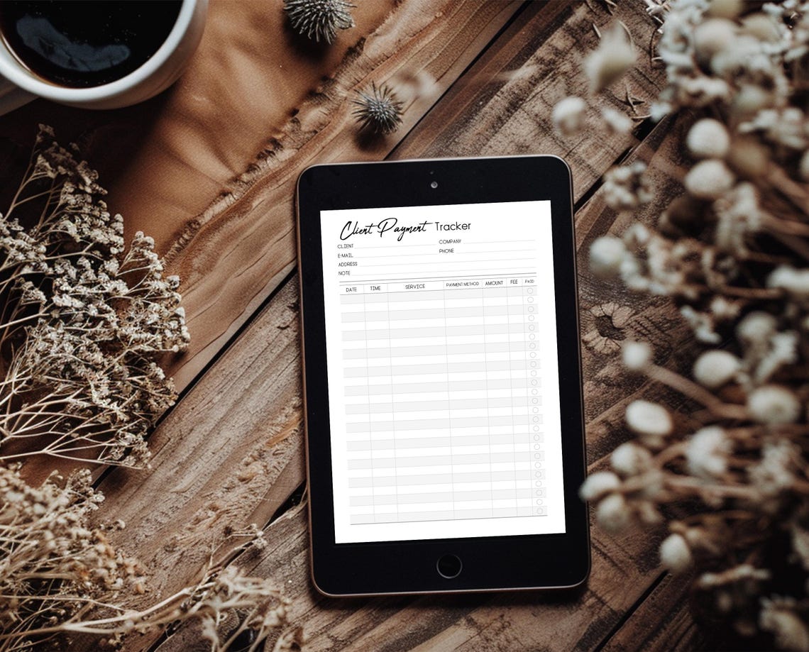 Client Payment Tracker, Printable Payment Tracker, Ideal for Small ...