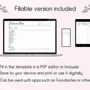 Depression Tracker Printable, Mental Health Mood Journal, Anxiety ...