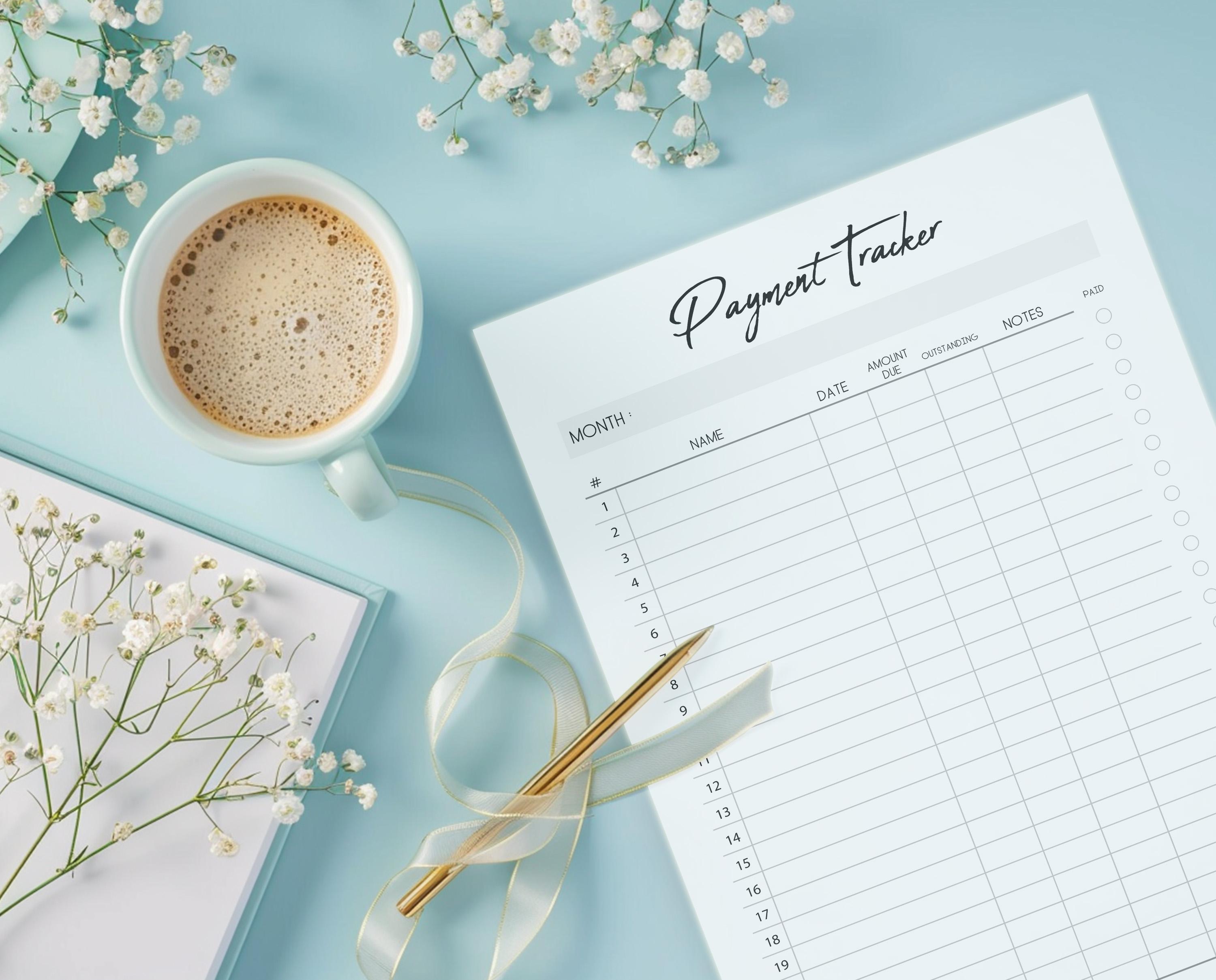 Payment Tracker and Client Payment History Log, Ideal for Small ...
