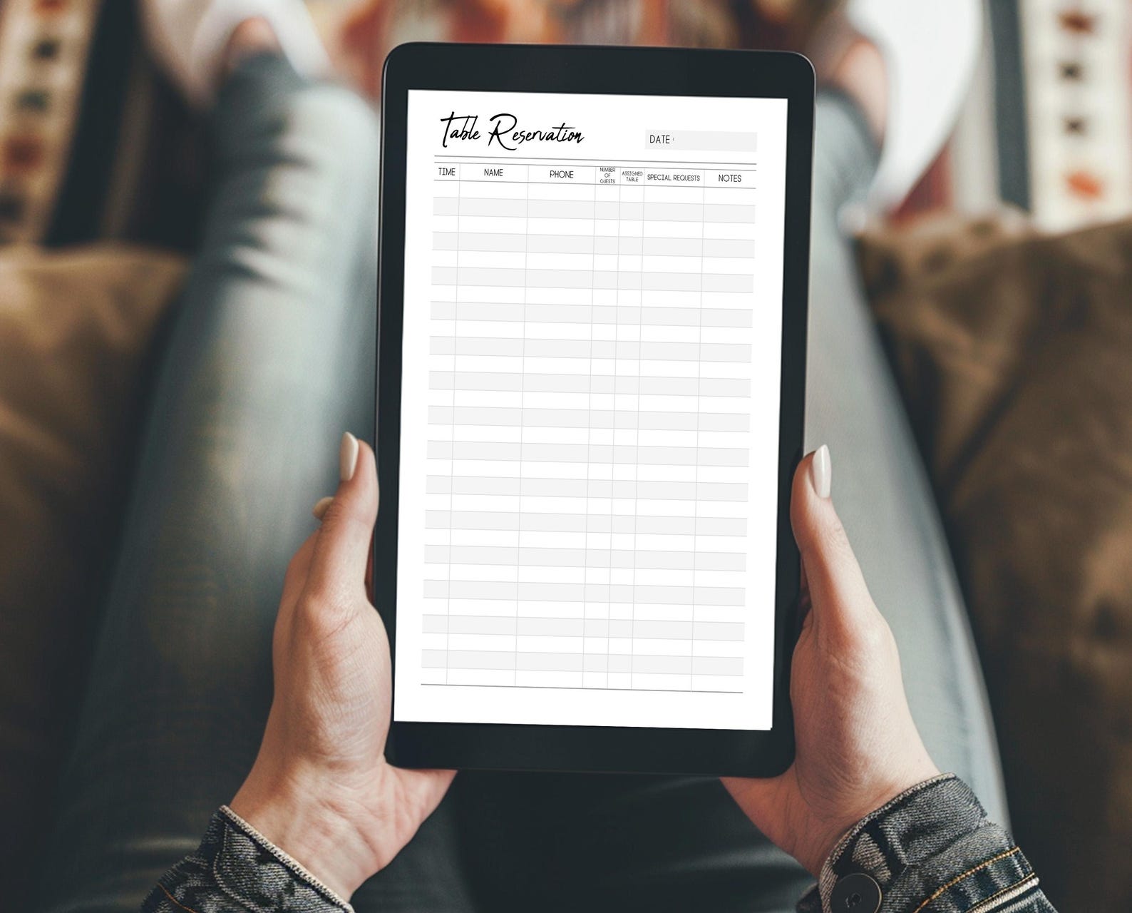Table Reservation List Printable, Restaurant Booking Template ...