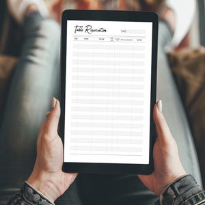 Table Reservation List Printable, Restaurant Booking Template ...