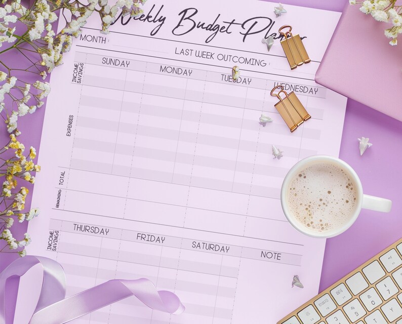 Weekly Budget Planner Printable, Financial Planner Templates, Personal ...