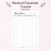 Medical Expenses Tracker Printable: Health Journal (PDF Download) - Etsy