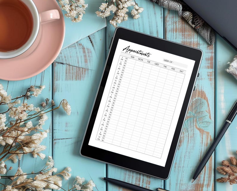 Appointment Calendar Printable, Appointment Book Template, Appointment ...