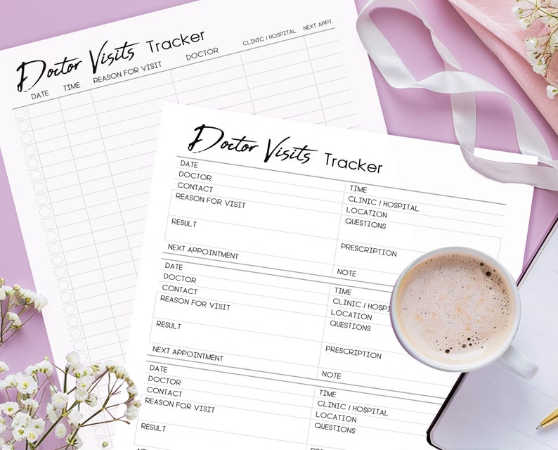 Doctor Visits Tracker, Doctor Appointment Planner, Hospital Medical ...