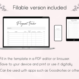Payment Tracker and Client Payment History Log, Ideal for Small ...
