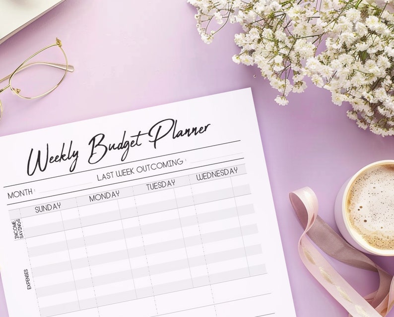 Weekly Budget Planner Printable, Financial Planner Templates, Personal ...