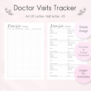 Doctor Visits Tracker, Doctor Appointment Planner, Hospital Medical ...