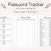 Password Tracker Template Printable, Password Book, Personal Management ...