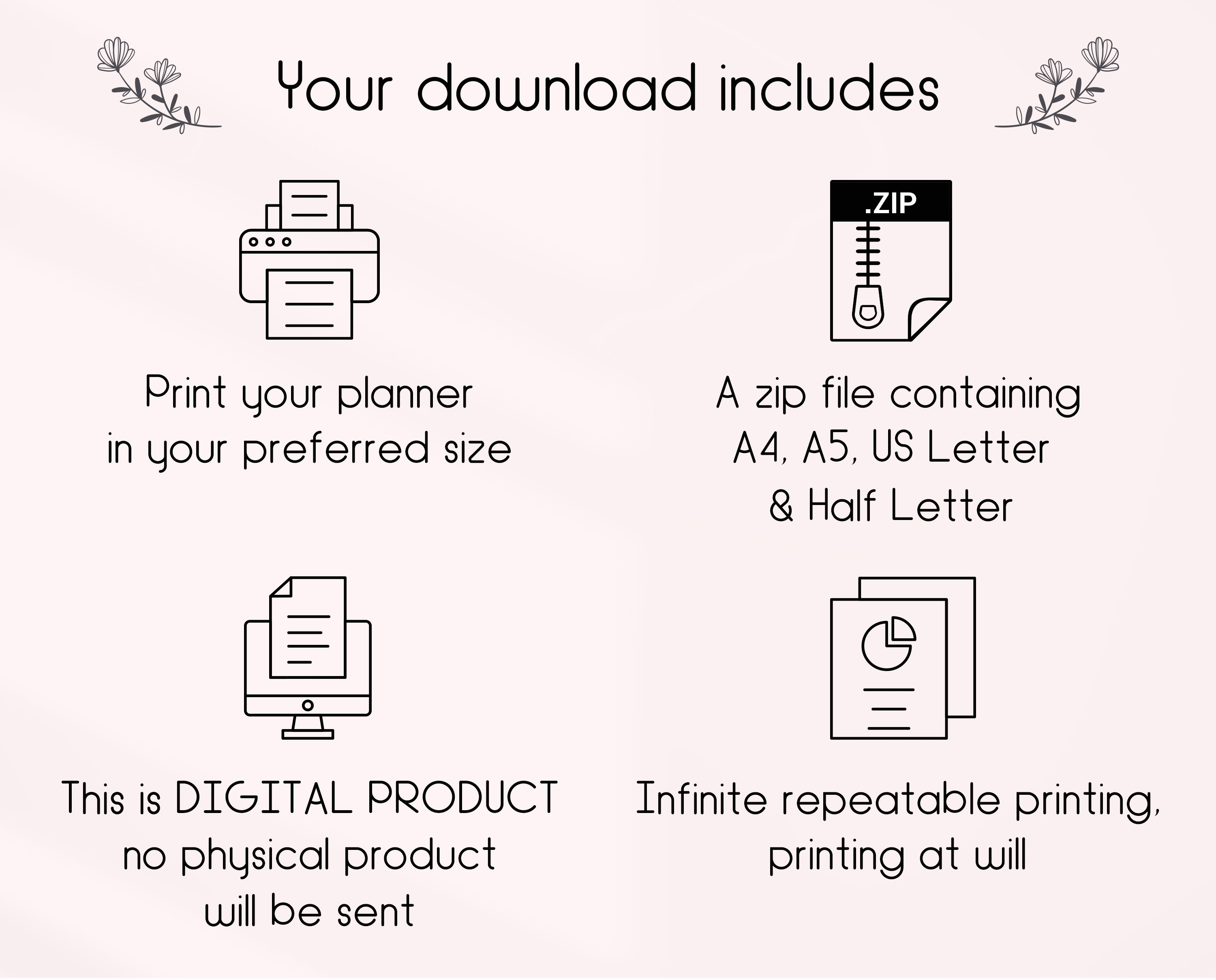 24 Hours Weekly Planner Printable, Minimalist Design Templates, Weekly ...