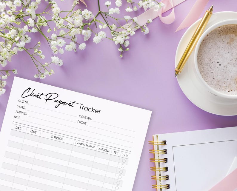 Client Payment Tracker, Printable Payment Tracker, Ideal for Small ...