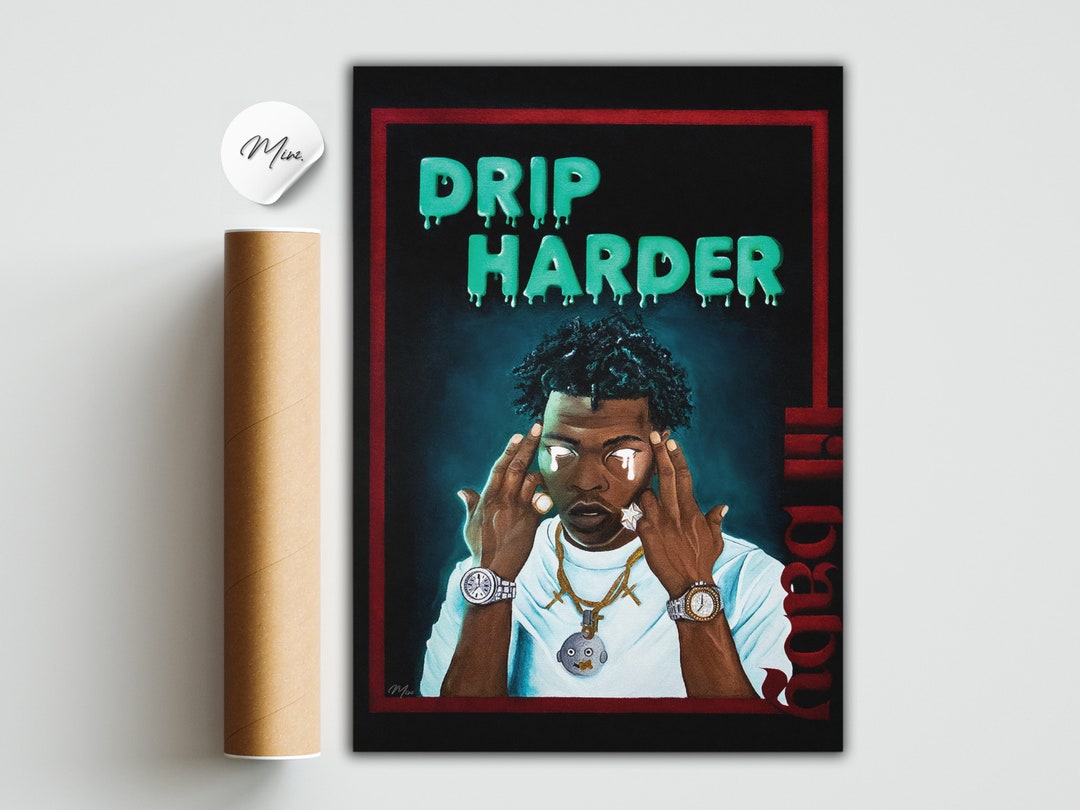 Lil Baby Poster, Hiphop Poster, Lil Baby Wall Art, Lil Baby Drip Harder ...