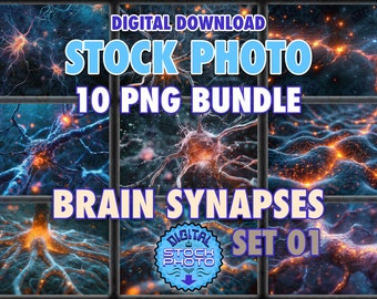 Neuroscience Stock Photo - Synapse - Commercial Use Image for Web and Print - 10 PNG Bundle ...