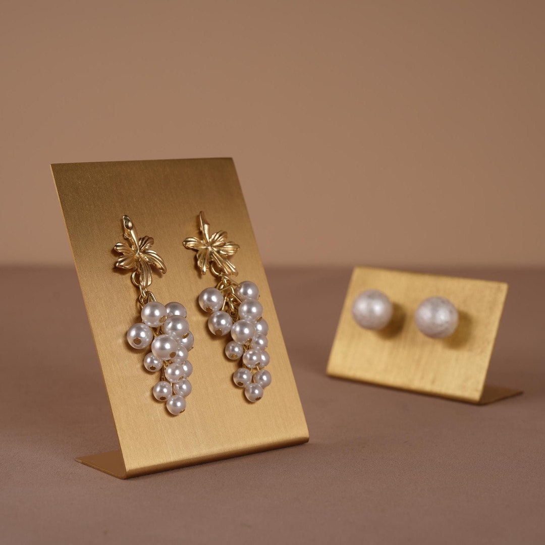Brass Earring Holder Elegant Earring Stand Fine Jewelry Display Prop ...