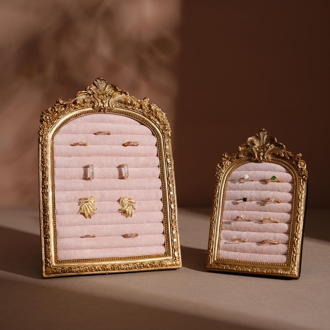 Vintage Style Jewelry Display Frame Ring Holder Earring Organizer ...