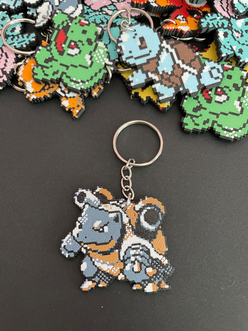 Pokemon Blastoise Keychain, Includes Ring, for Keys, for Backpack ...