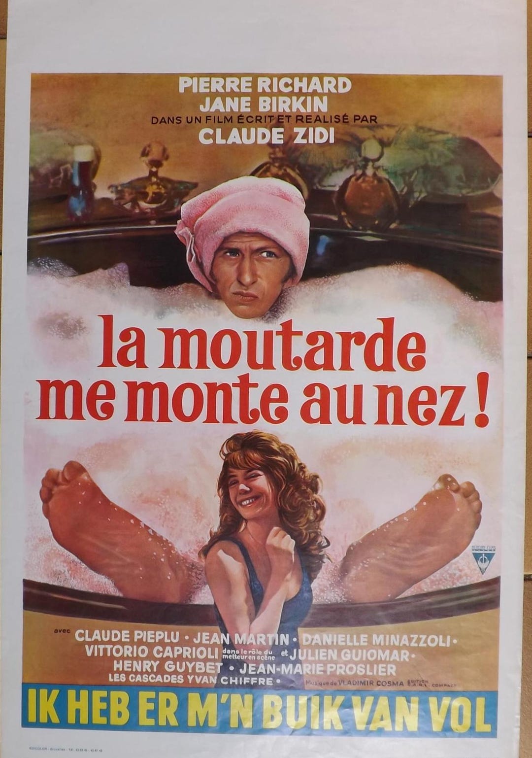Cinema Original Poster. MUSTARD IS GETTING UP MY NOSE - Pierre Richard ...