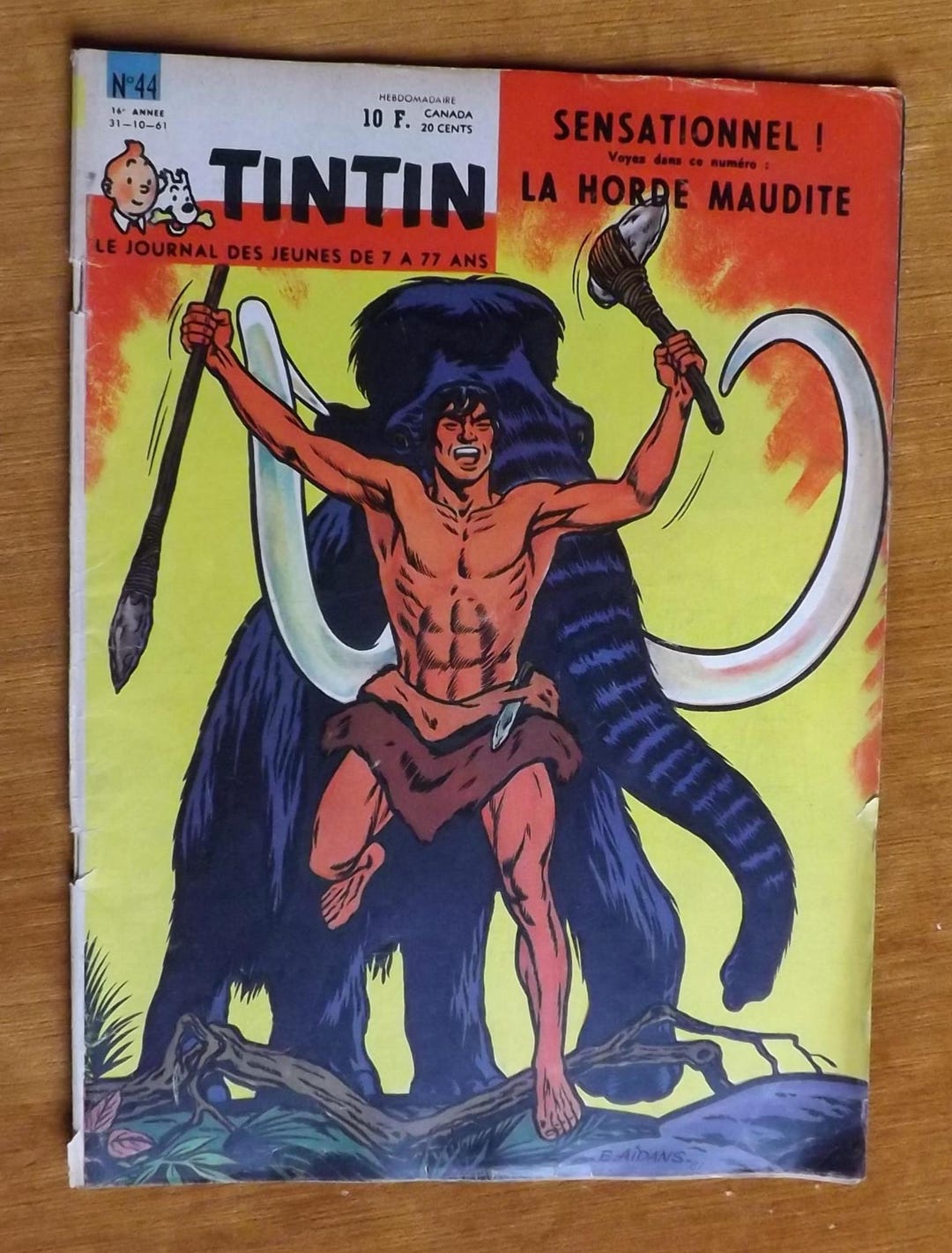 TINTIN Journal - Belgian Edition. 16th Year. Issue No. 44. 1961. - Etsy