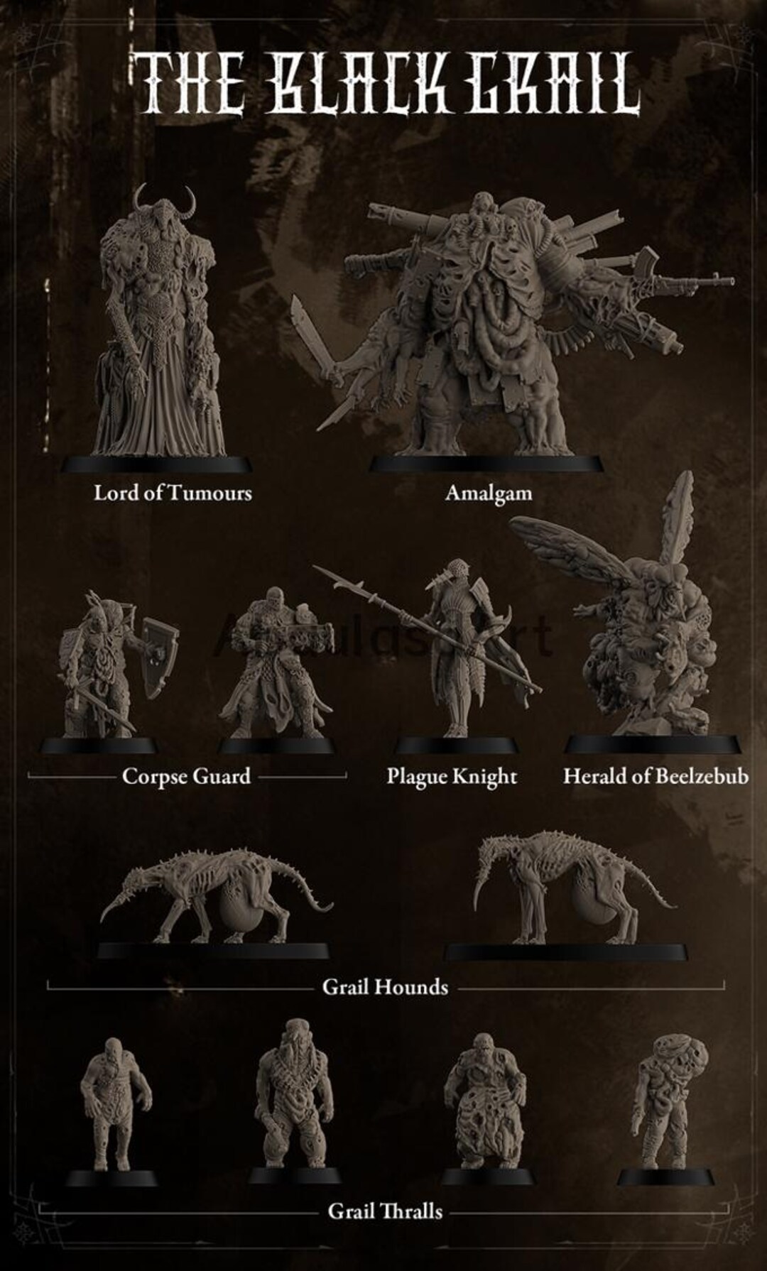 Trench Crusade Compatible the Black Grail Warband, Perfect for Tabletop ...