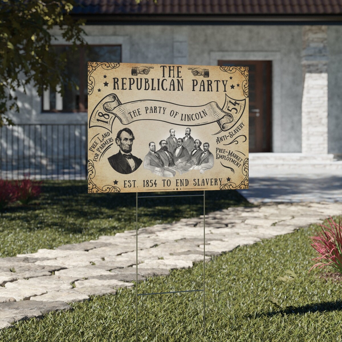 Old Timey Republican Yard Sign - Etsy
