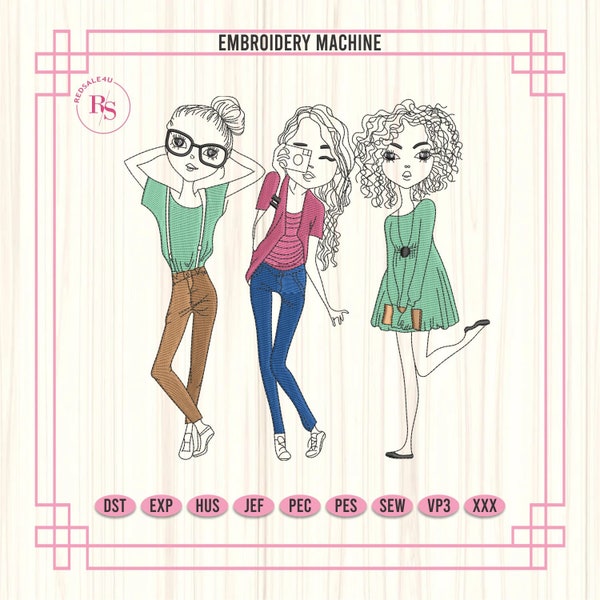 Friend Embroidery Designs - Etsy