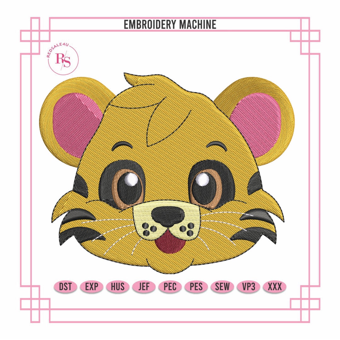 Charming Baby Tiger Embroidery Design, Featuring a Cub Machine ...