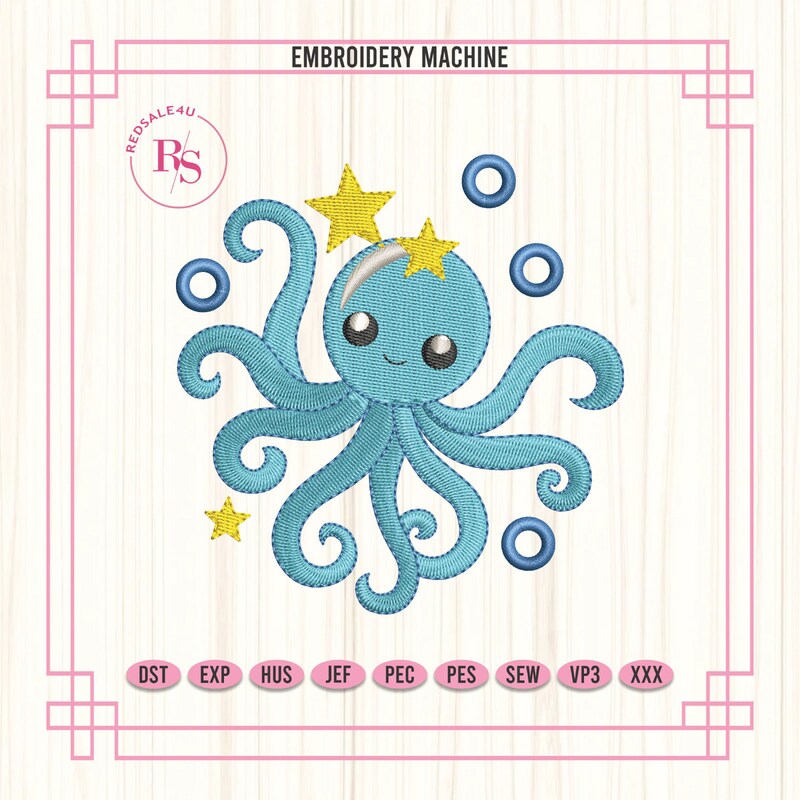 Octopus Embroidery - Etsy