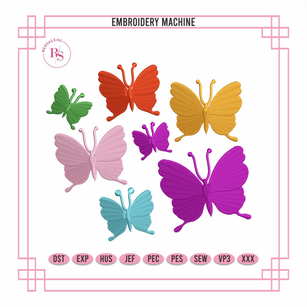 Machine Embroidery Mini Butterflies, Charming Butterfly Embroidery ...