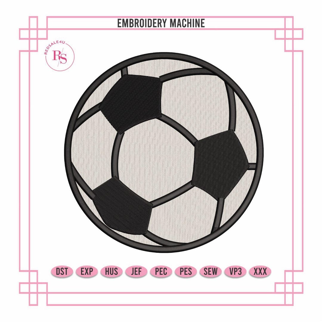 Soccer Ball Embroidery Design, Mini Soccer Ball Design, Soccer Ball ...