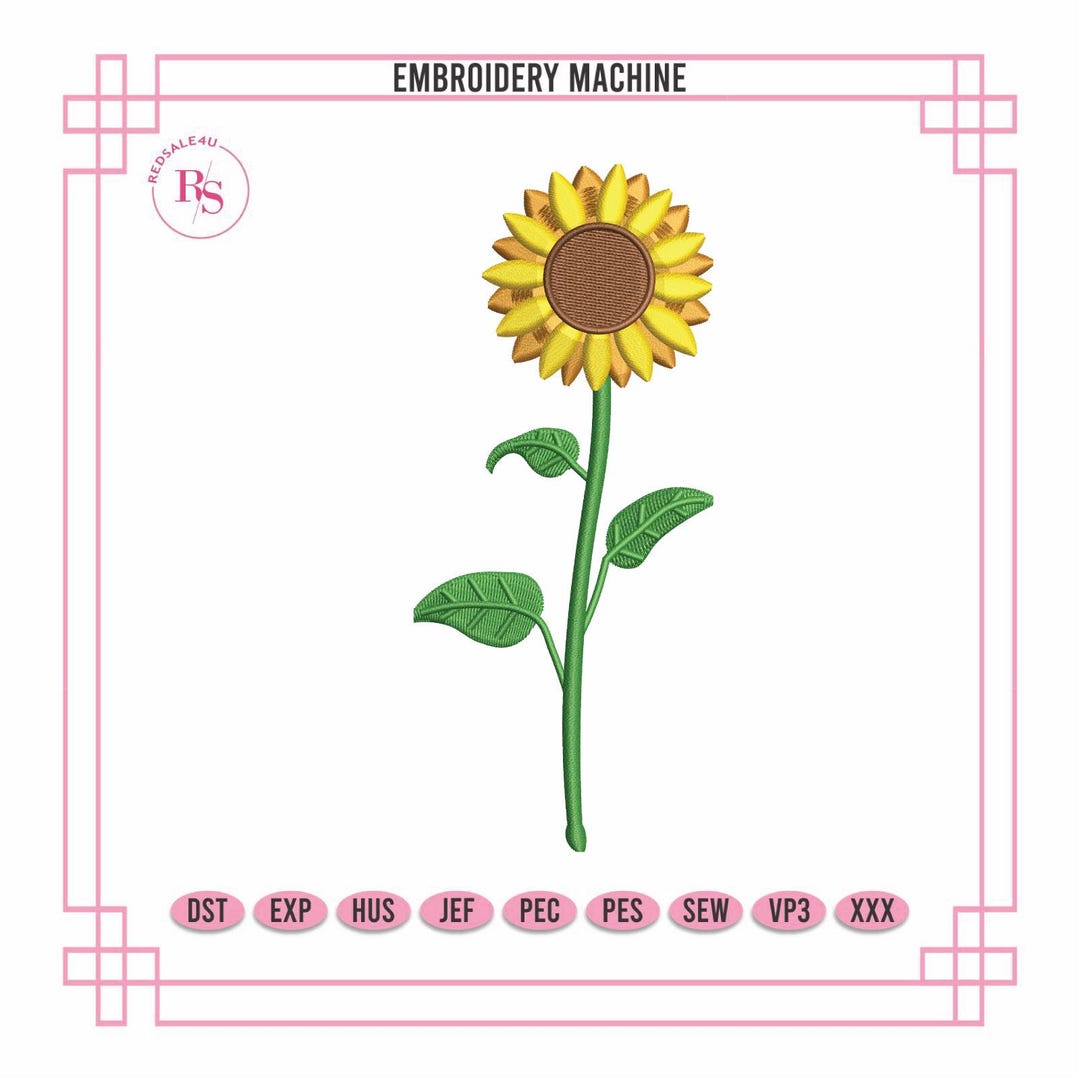Sunflower Machine Embroidery Designs, Boho Sunflower Embroidery ...
