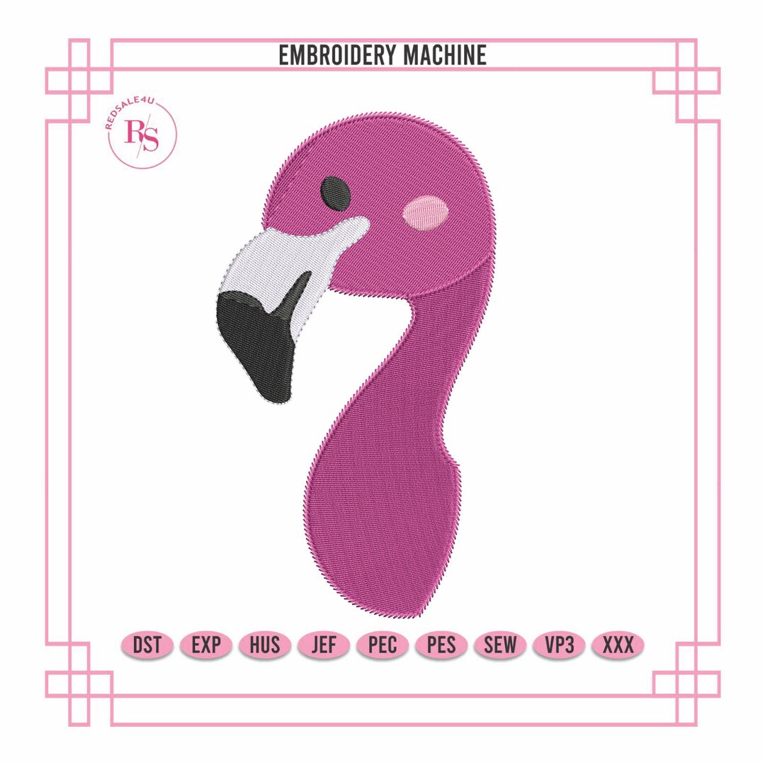 Beautiful Embroidered Flamingo Designs, Including a Lovely Flamingo ...